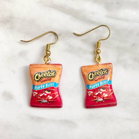 Jewelry | New Cheetos Crunchy Party Size Bag Earrings | Poshmark